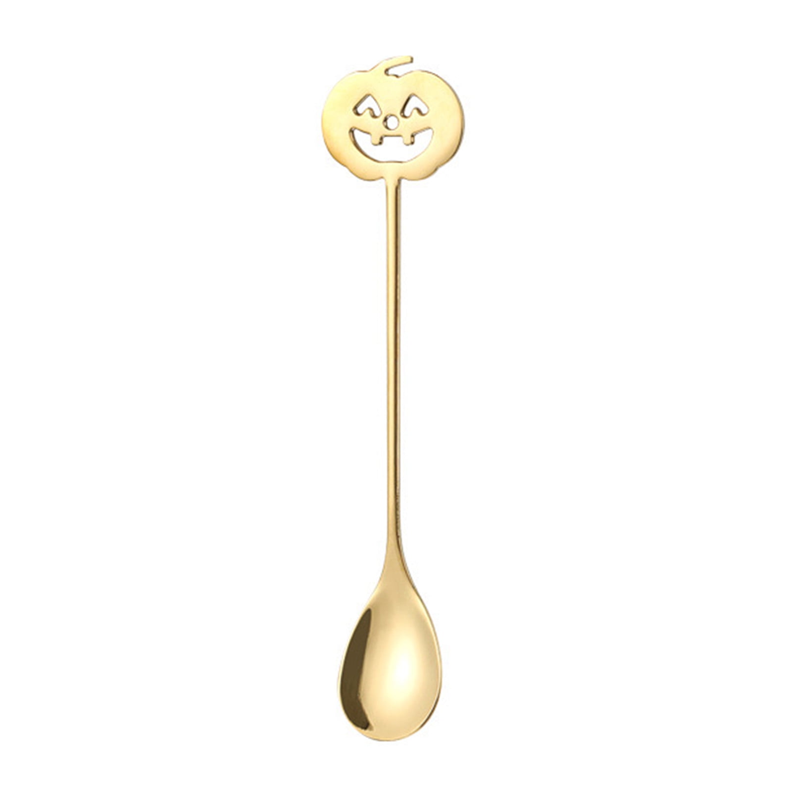 Pumpkin Shaped Spoons, Halloween Serving Spoons 5.9 Inch Tea Coffee ...