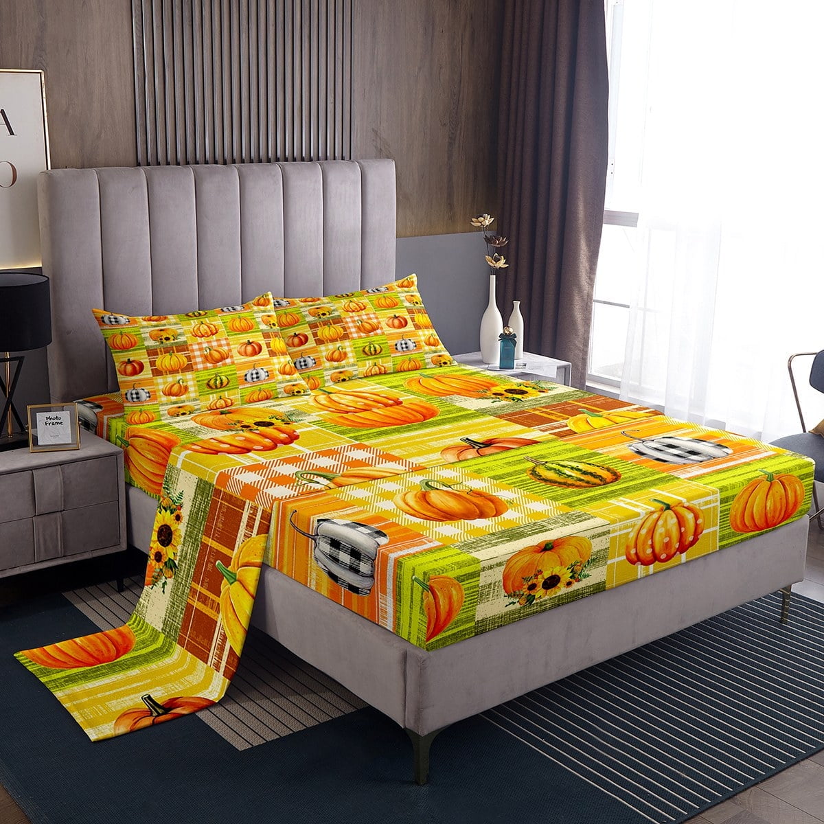 Pumpkin Sheets Colorful Fall Decorations for Home Sheet Set Newborn ...