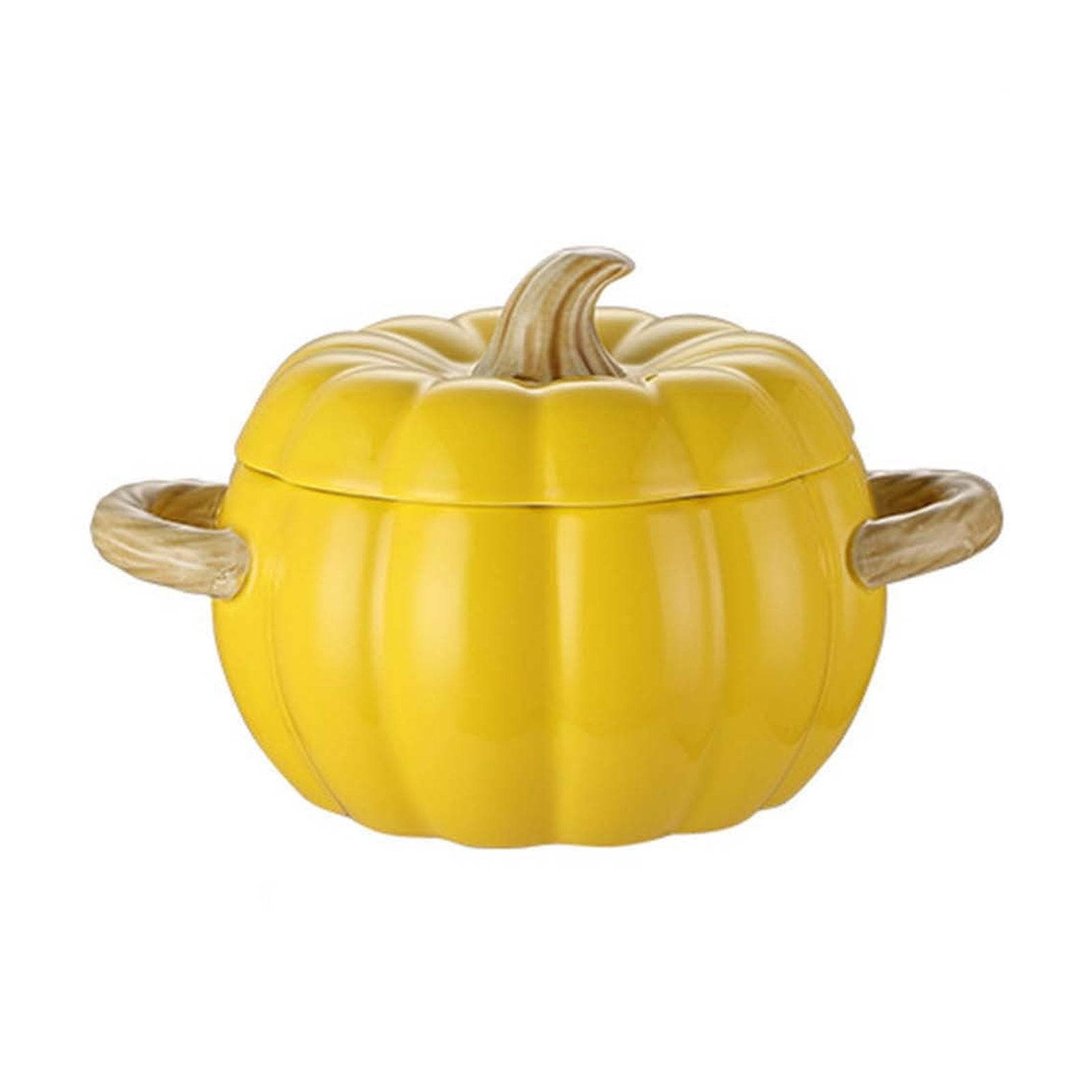 Pumpkin Soup Bowl, 53oz Ceramic Pumpkin Pot Dutch Oven Pot with Lid ...