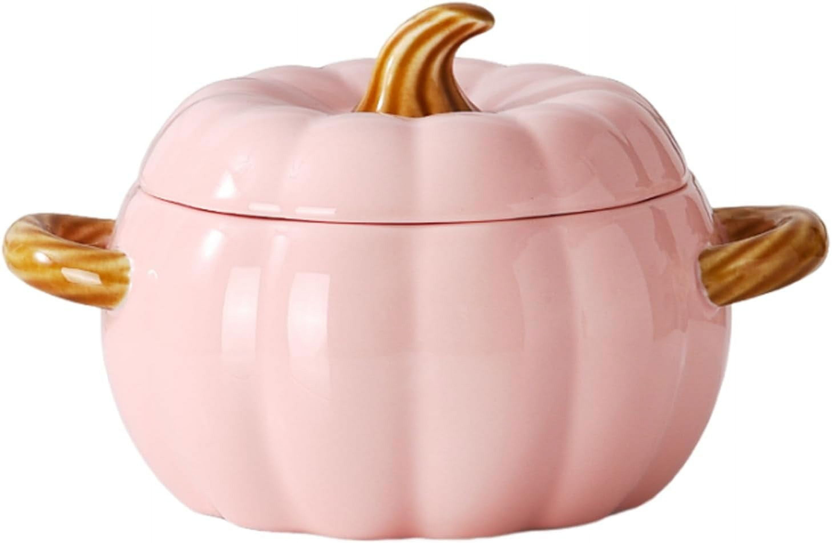 Pumpkin Soup Bowl, 64oz Ceramic Pumpkin Pot Microwave & Dishwasher Safe ...