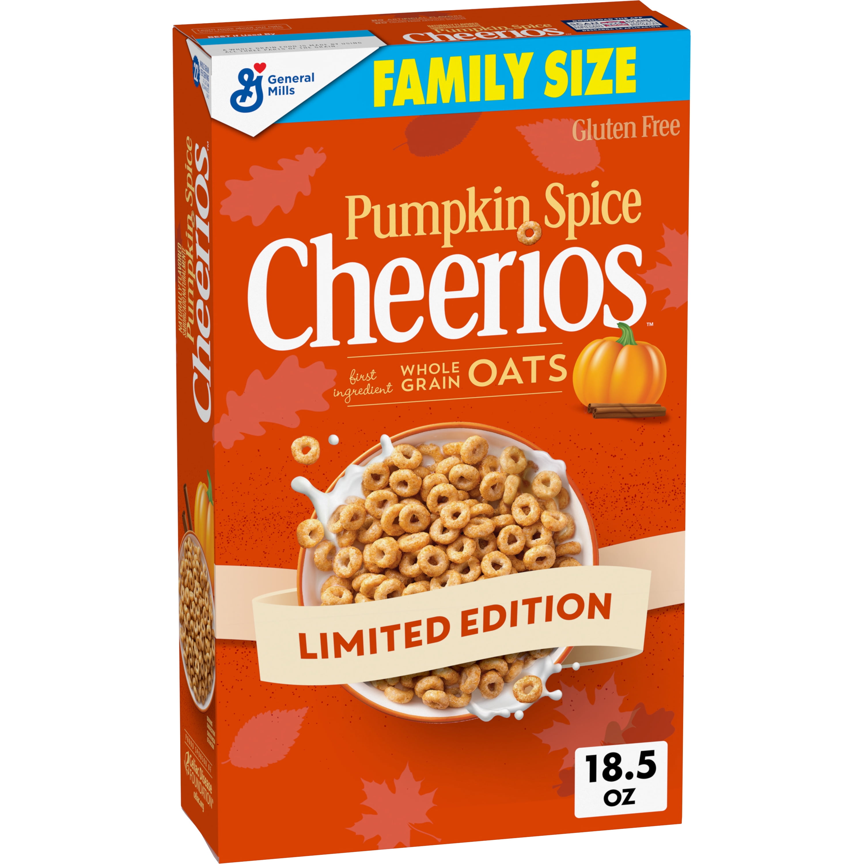 Cheerios Pumpkin Spice Flavored Breakfast Cereal, Great Nutrition ...