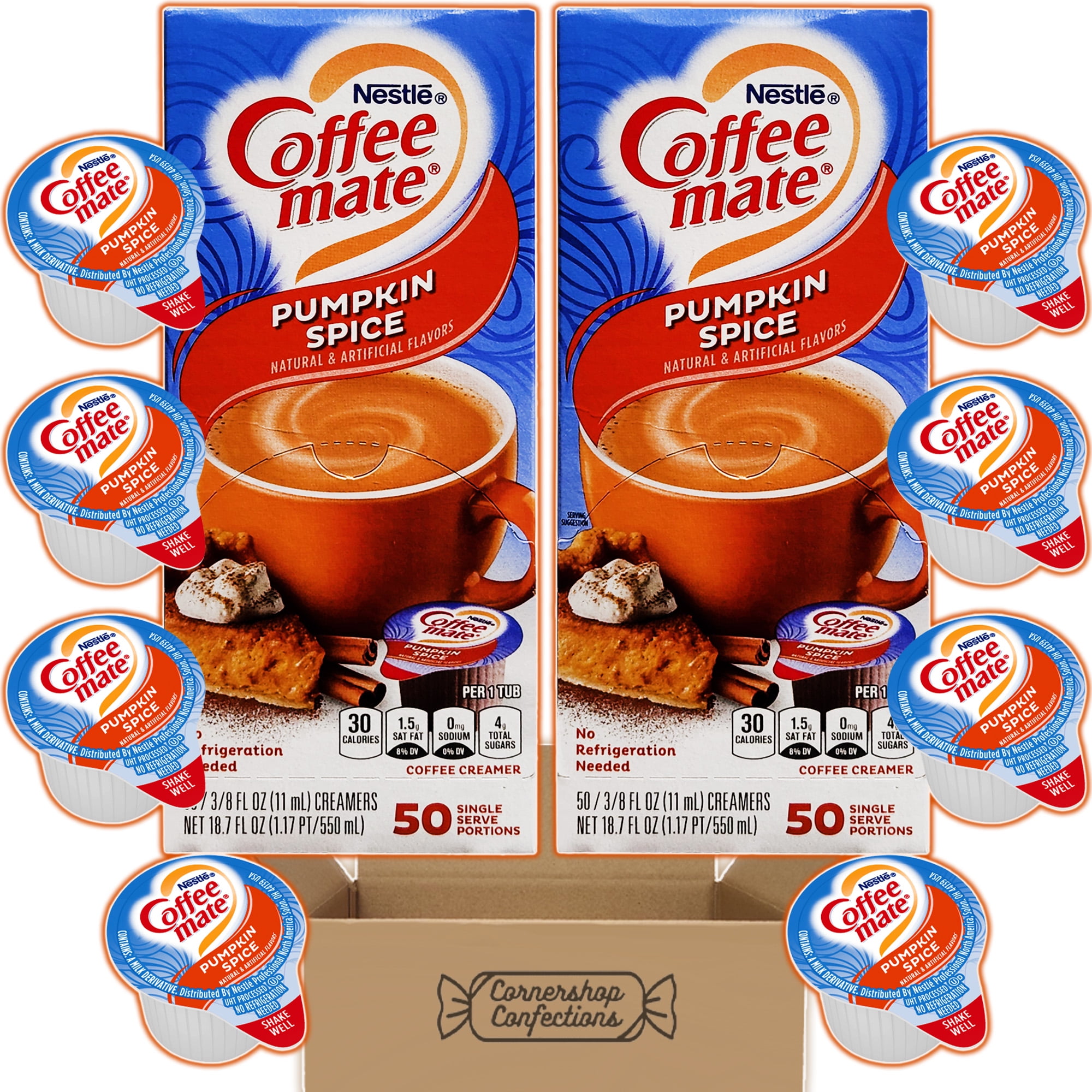 Pumpkin Spice Coffee Mate Mix and Match Flavored Creamer Cups - 100 ...