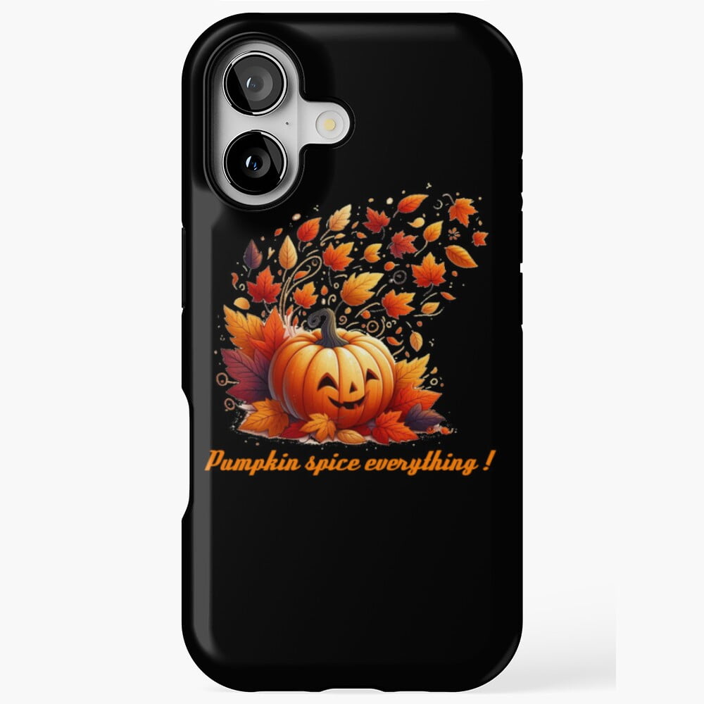 Pumpkin Spice Everything Cozy Autumn Coffee Quote iPhone 17 to 11 Pro ...