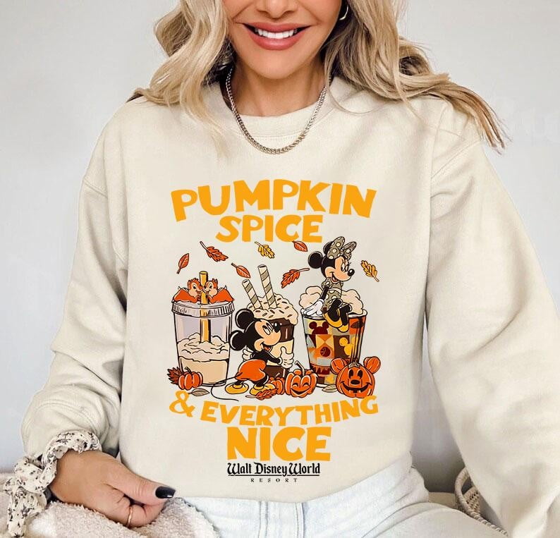 Pumpkin Spice and Everything Nice Sweatshirt, Walt Disney World Coffee ...