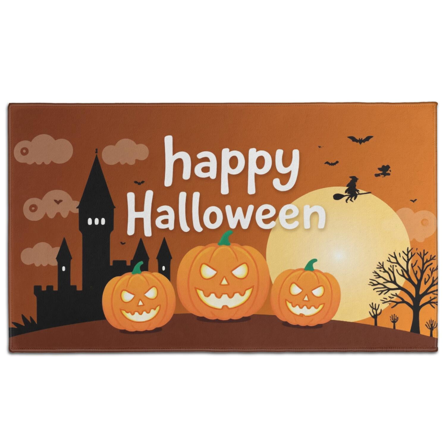 Pumpkin Spooky Non-Skid Door Mat - Innovative Design x Inch Halloween ...