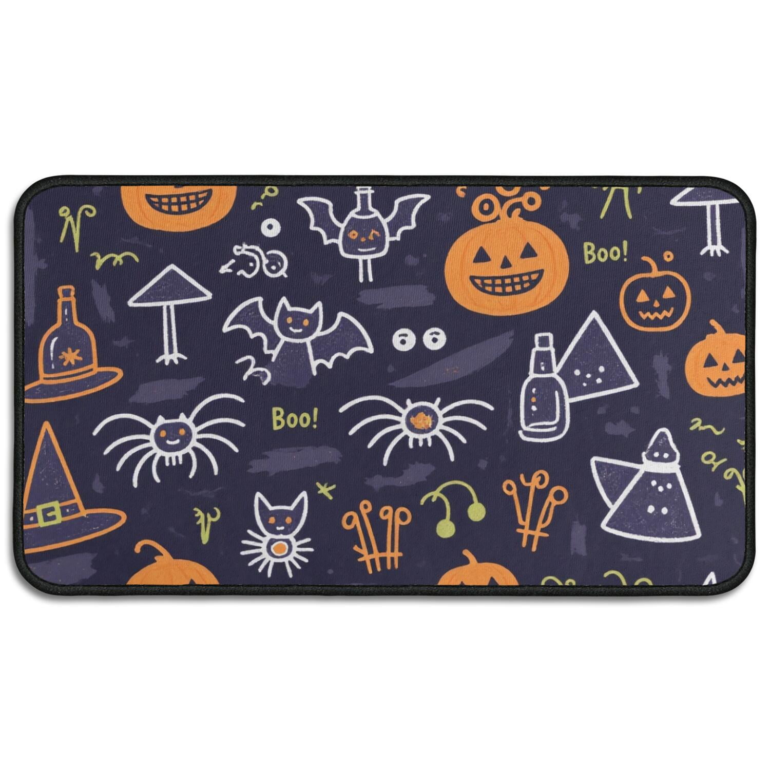 Pumpkin Spooky Non Slip Door Mat - Innovative Design 30x17 Inch Happy ...