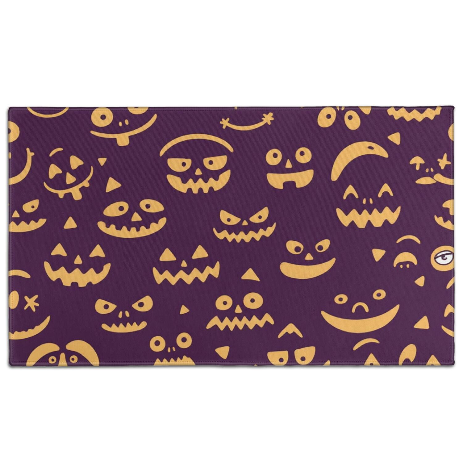 Pumpkin Spooky Non-Slip Welcome Mats x Inch Cartoon Halloween Pumpkin ...