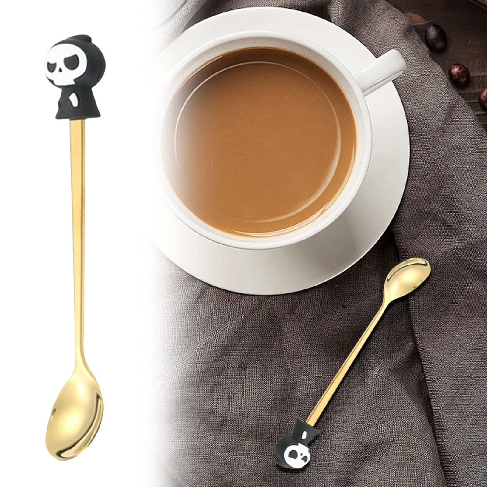 Pumpkin Spoons, 1 Pc Fall Coffee Spoons, Stainless Steel Dessert Spoon ...