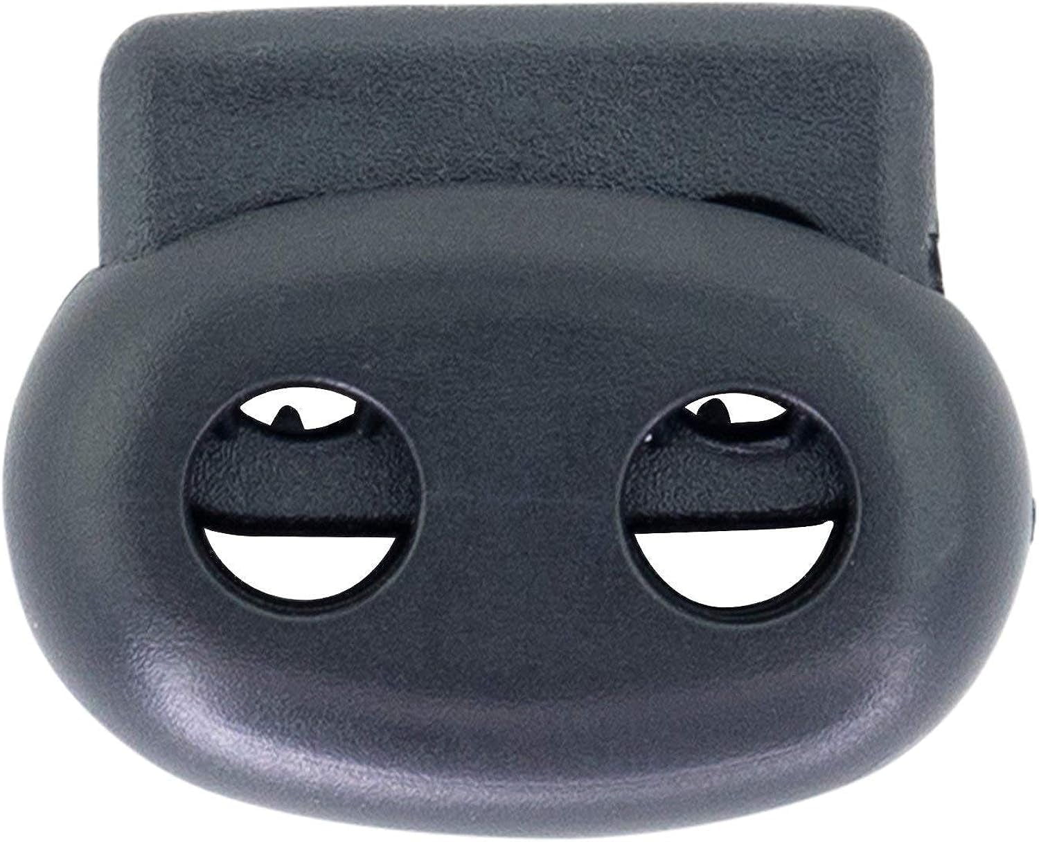 Pumpkin Spring Cord Lock (21mm x 24mm) - - Black Plastic Toggle Stopper ...