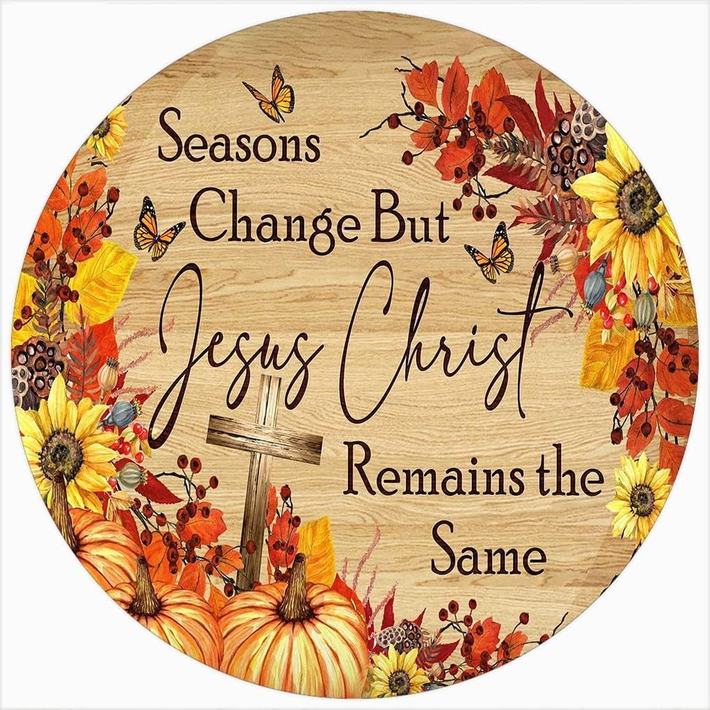 Pumpkin Sunflower God Butterfly Season Change But Jesus Christ Remains ...