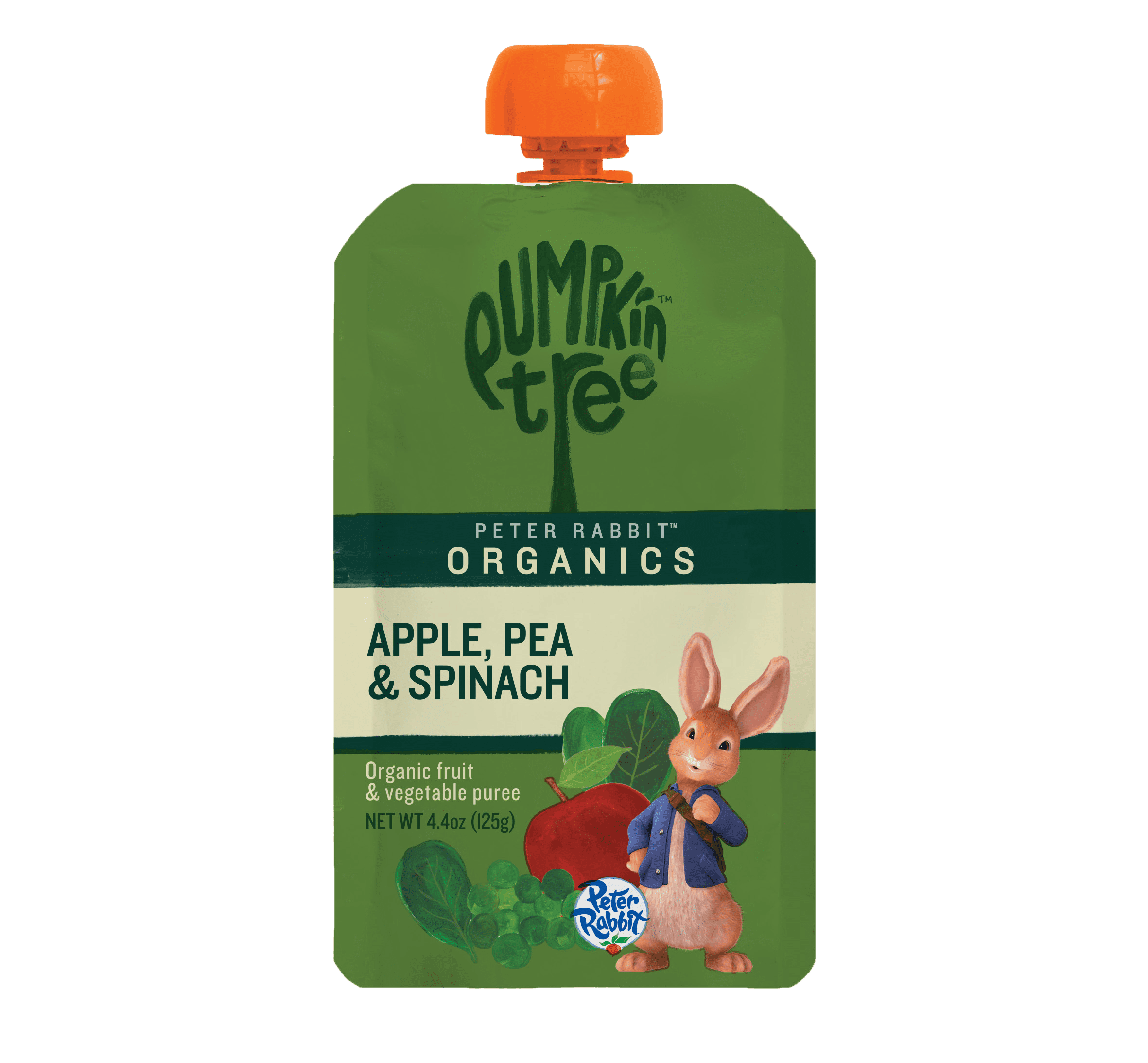Pumpkin Tree Peter Rabbit Organics Pea, Spinach and Apple, 4.4 oz ...