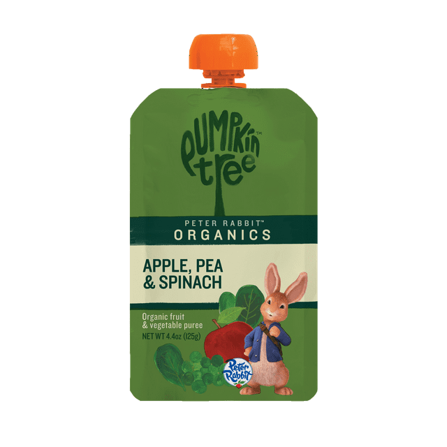 Pumpkin Tree Peter Rabbit Organics Pea, Spinach and Apple, 4.4 oz ...