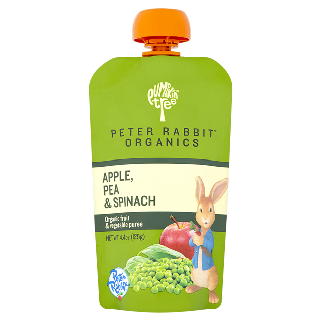 Pumpkin Tree Peter Rabbit Organics Pea, Spinach and Apple, 4.4 oz ...