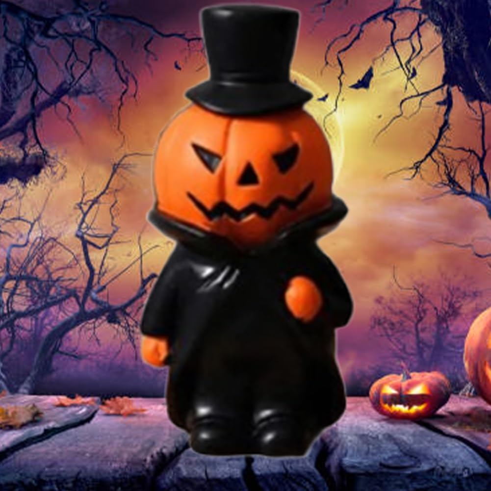 Pumpkin Tricksters Figurines,Halloween Handmade Unique Pumpkin Witch ...