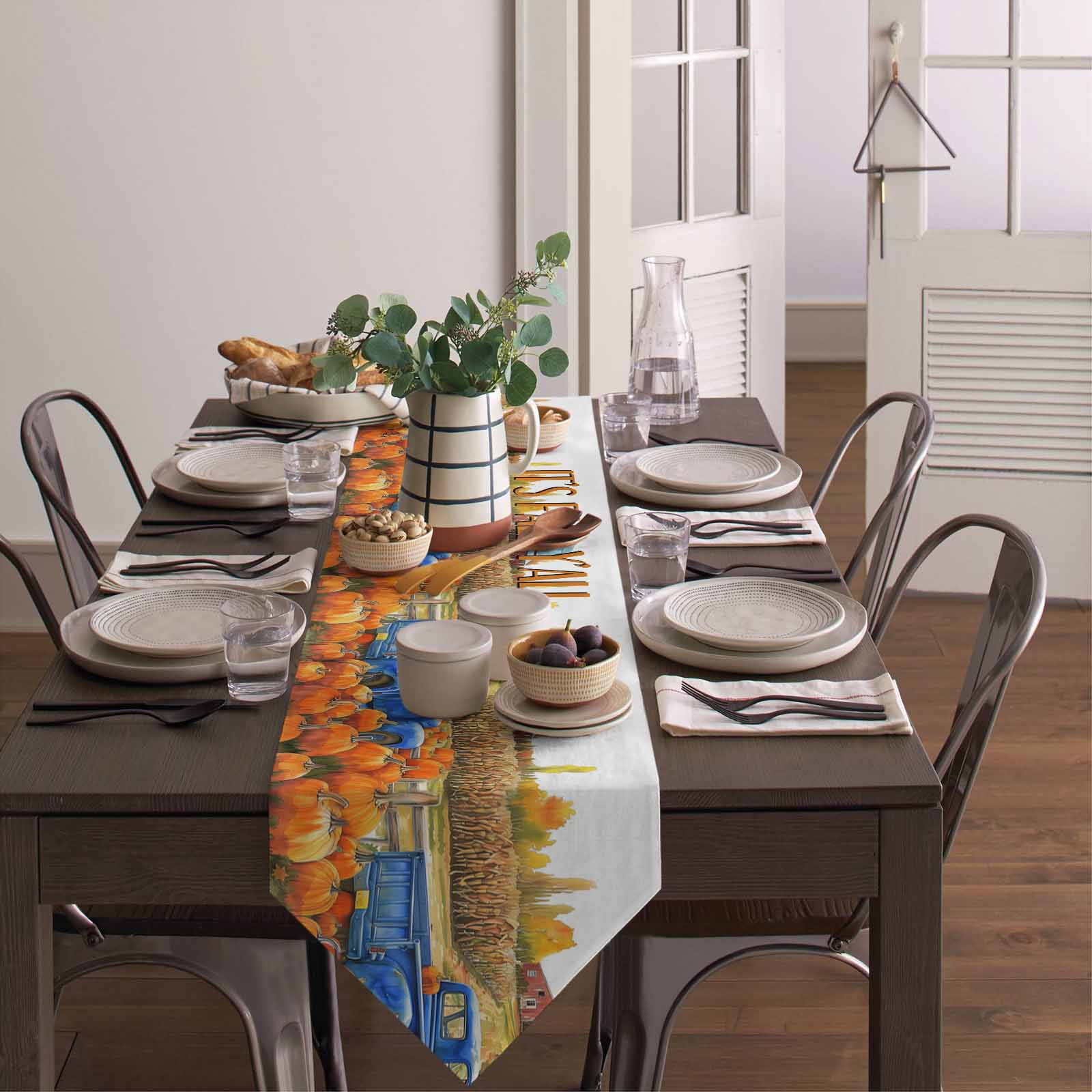Pumpkin Truck Farm Wedding ration Table Cloth Coaster Set Luxury Home r ...