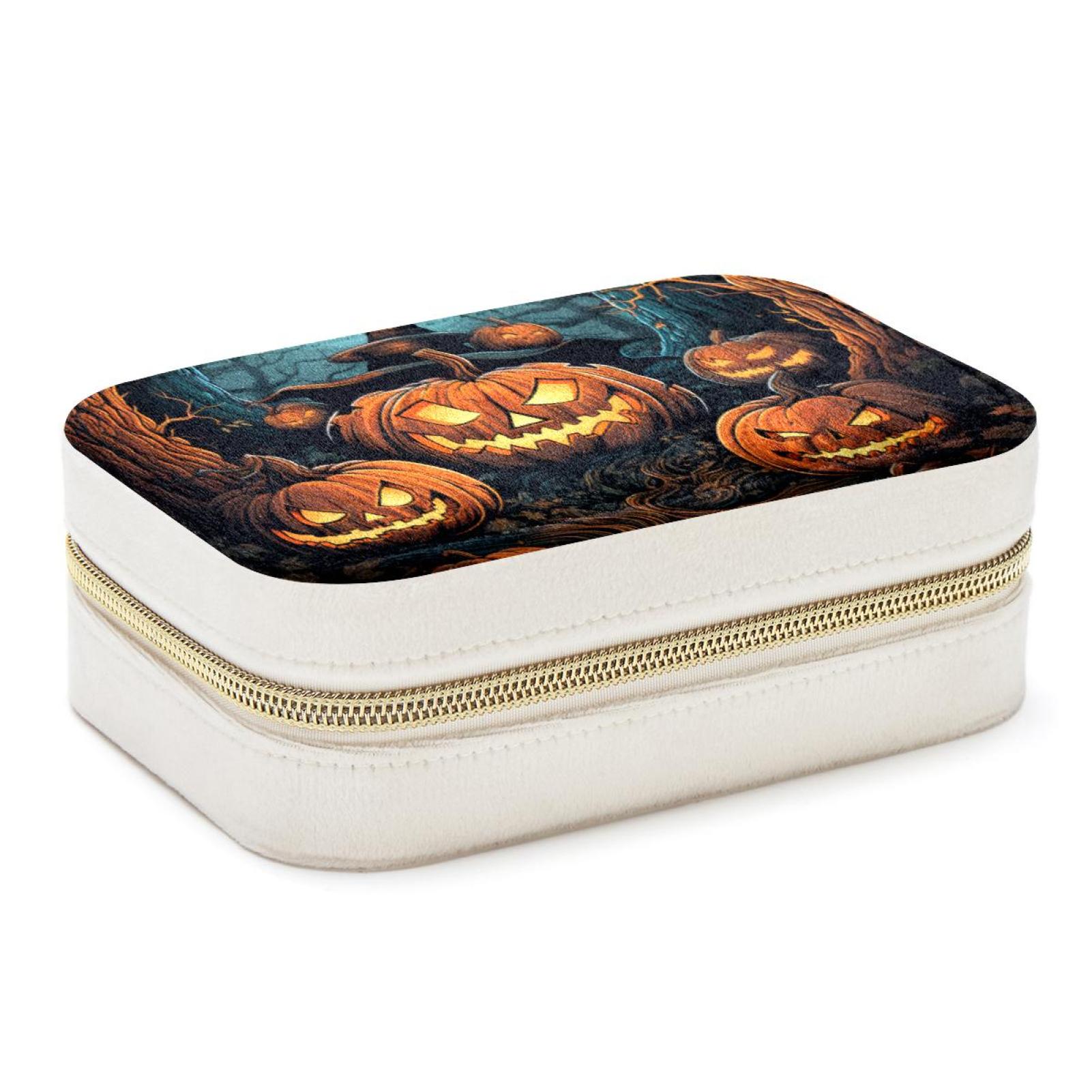 Pumpkin Velvet Portable Jewelry Box with Removable Compartment ...