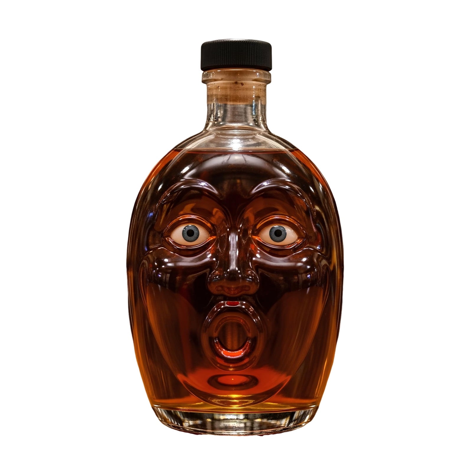 Pumpkin Wine Whiskey Bottle, Halloween 3D Face Pumpkin Red Wine ...