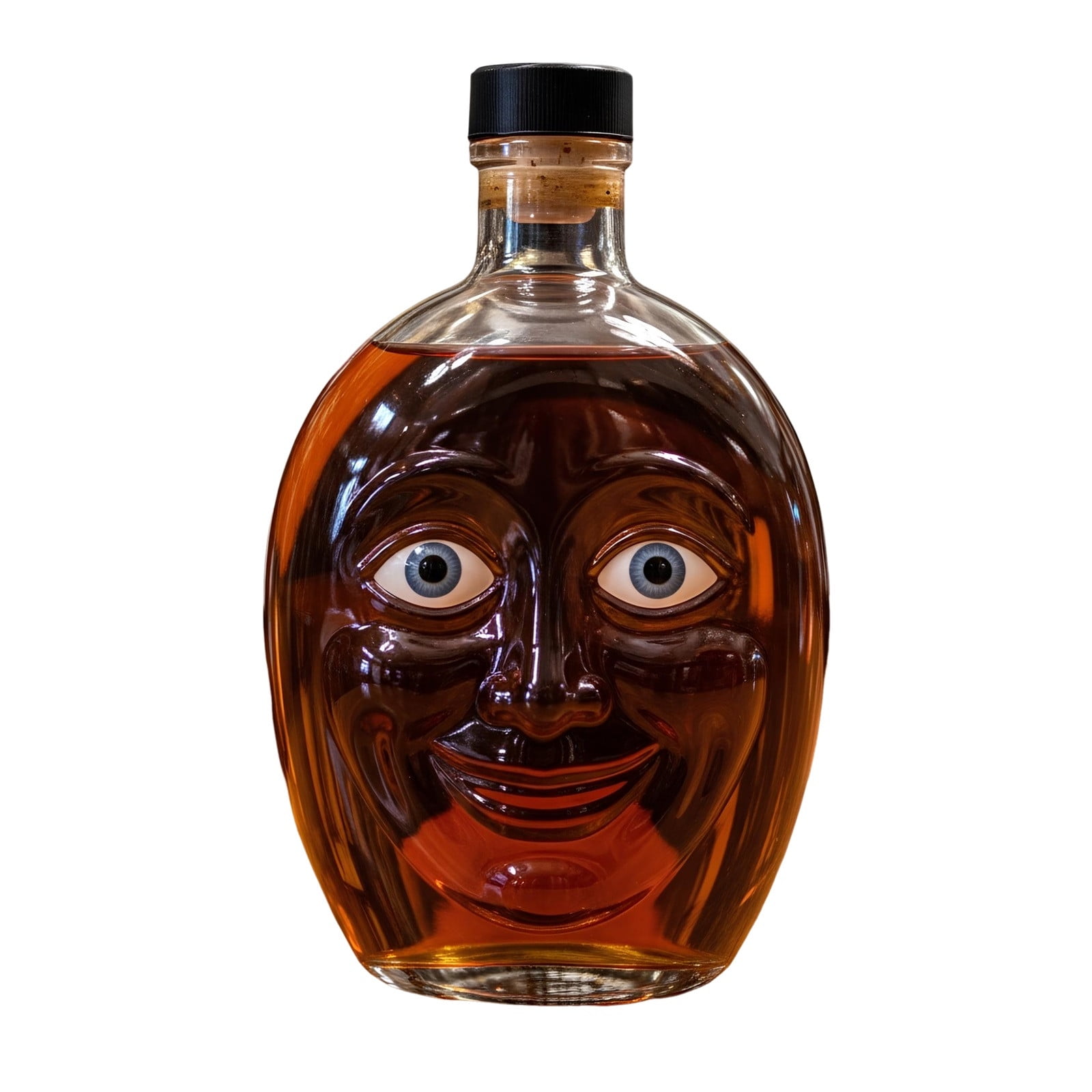 Pumpkin Wine Whiskey Bottle, Halloween 3D Face Pumpkin Red Wine ...