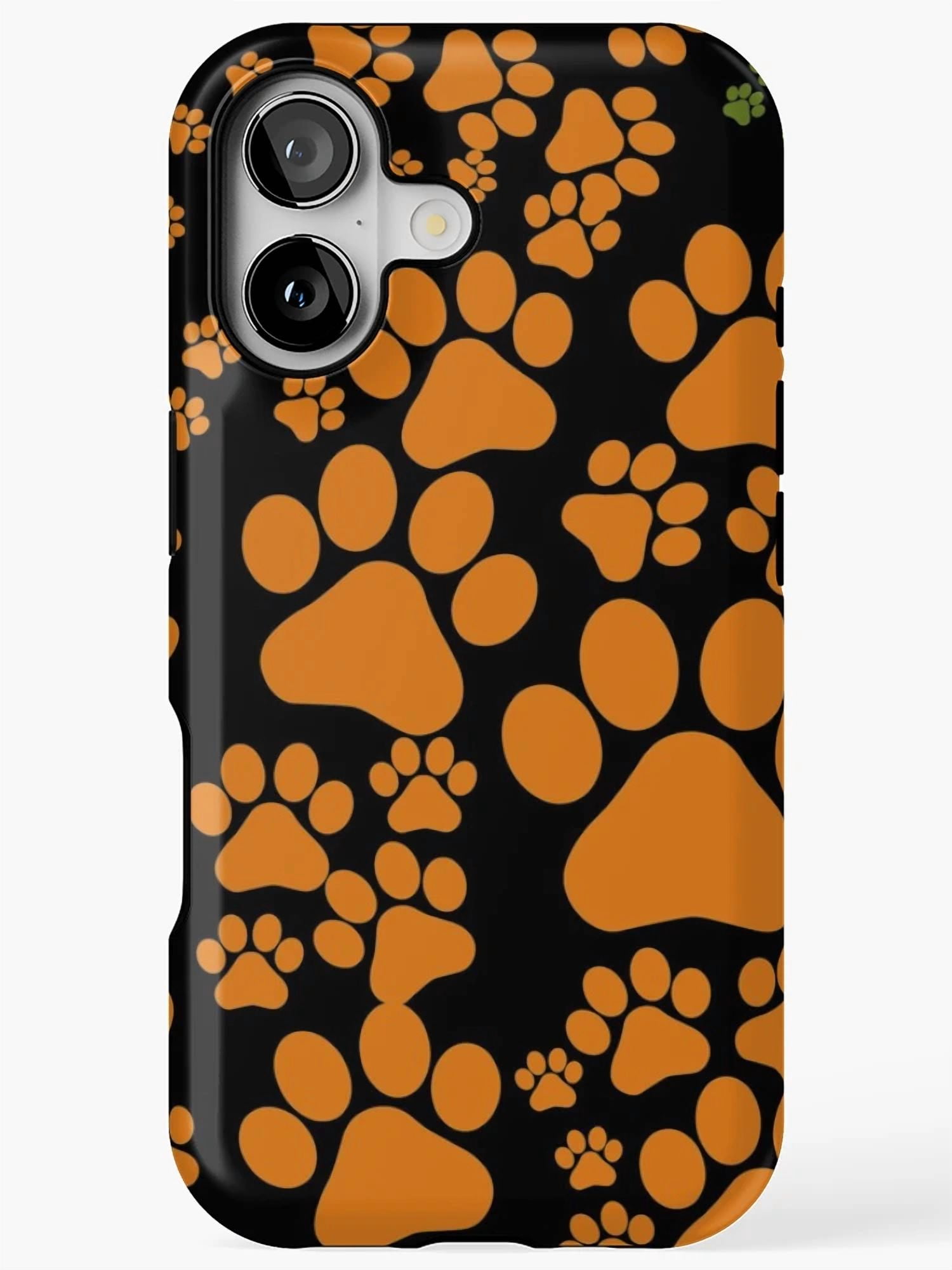 Pumpkin with Dog Paw Design for 16/15/14/13/12/11 Pro Max Halloween ...