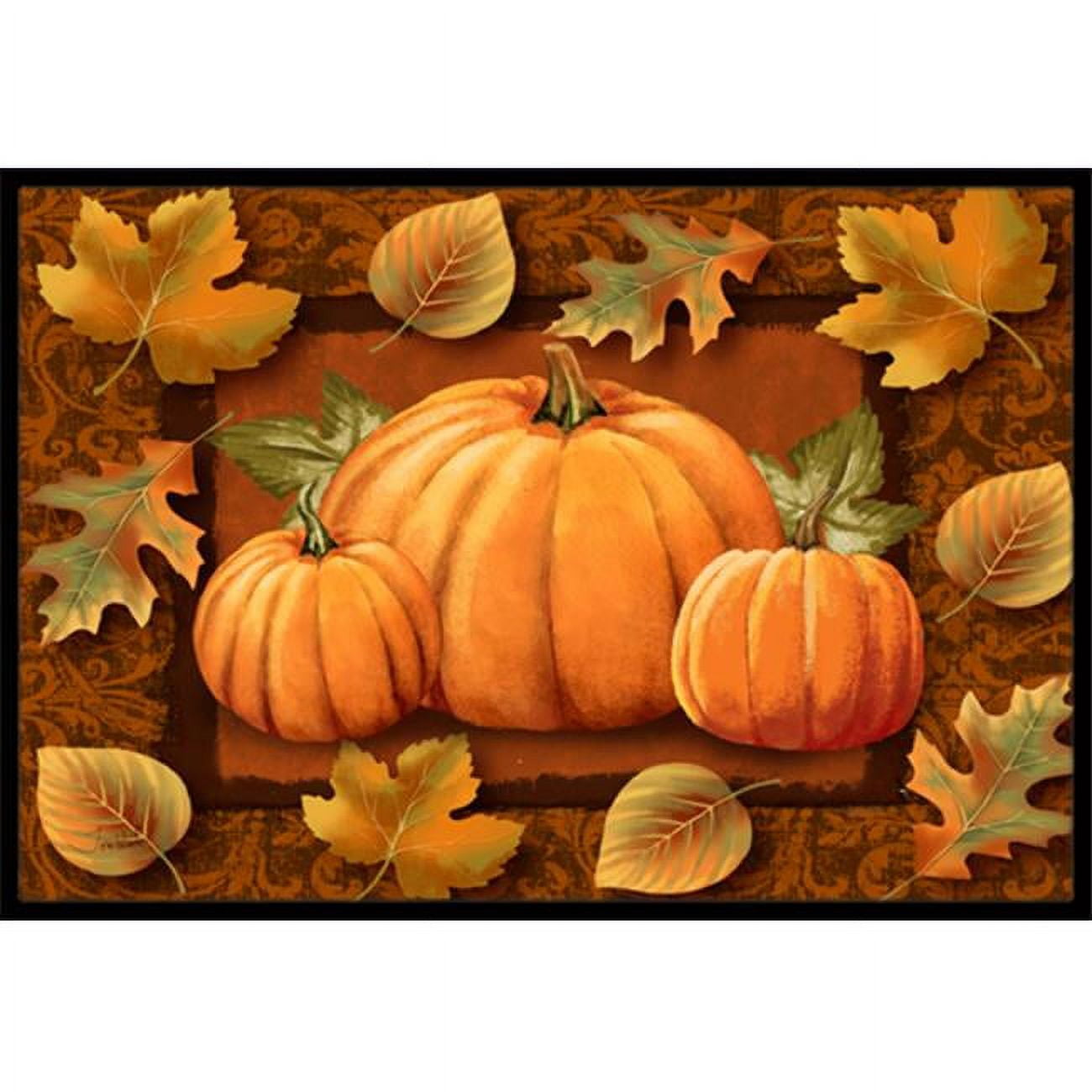 Pumpkins And Fall Leaves Indoor & Outdoor Mat, 24 x 36 in. - Walmart.com