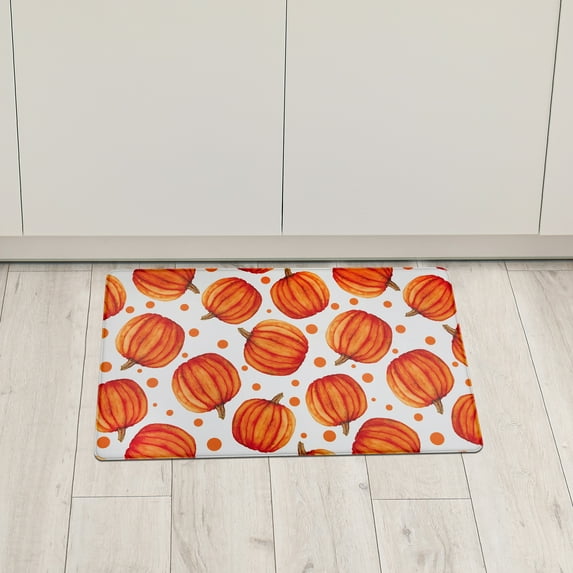 Pumpkins Fall Harvest Kitchen Comfort Anti-Fatigue Floor Mat - 17.75" x ...