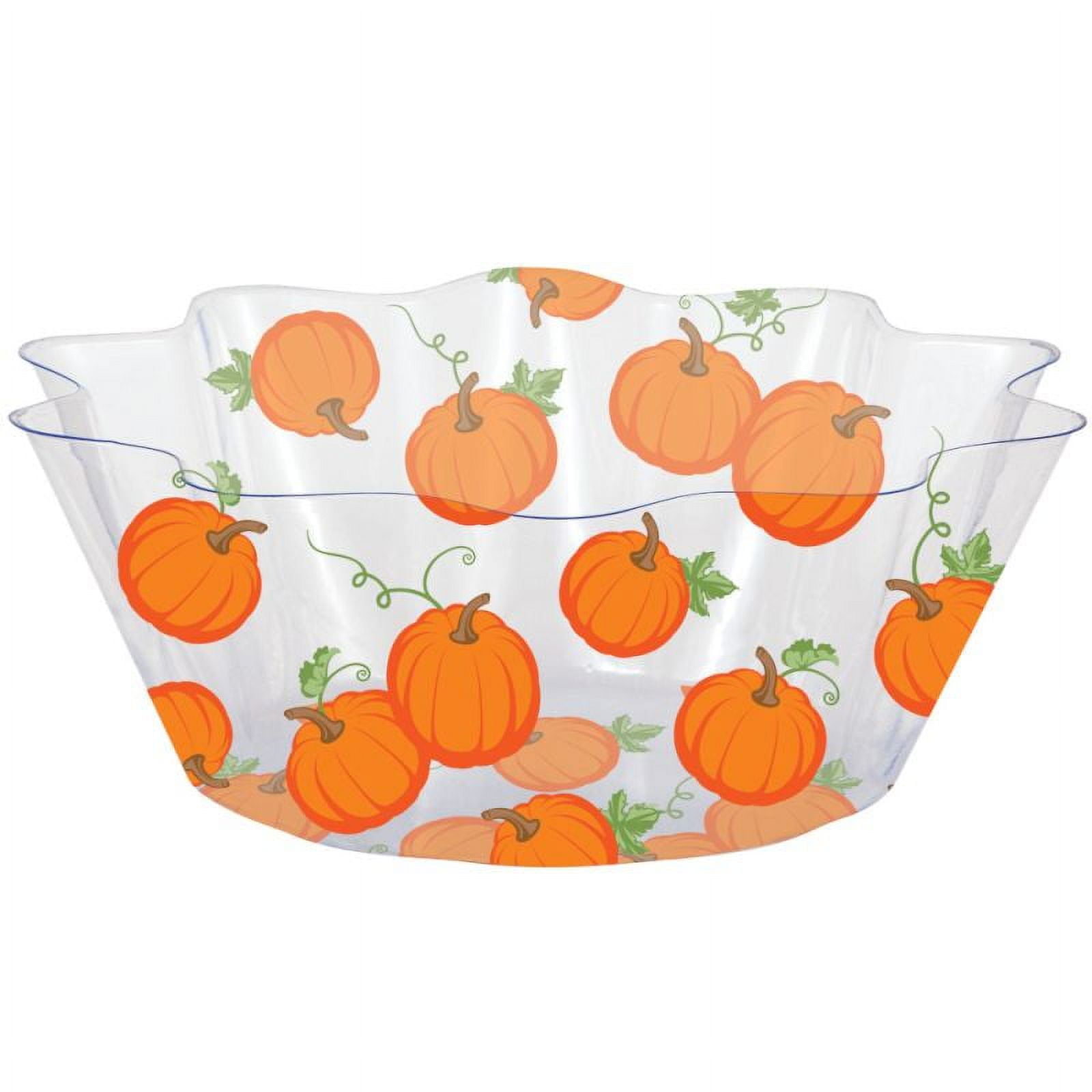 Pumpkins Fluted 8-inch Plastic Bowl - Walmart.com