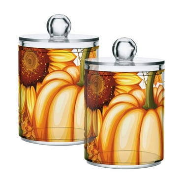 Autumn Alley Matte Black & Glass Bathroom Qtip Holder Jars Set, Rustic ...