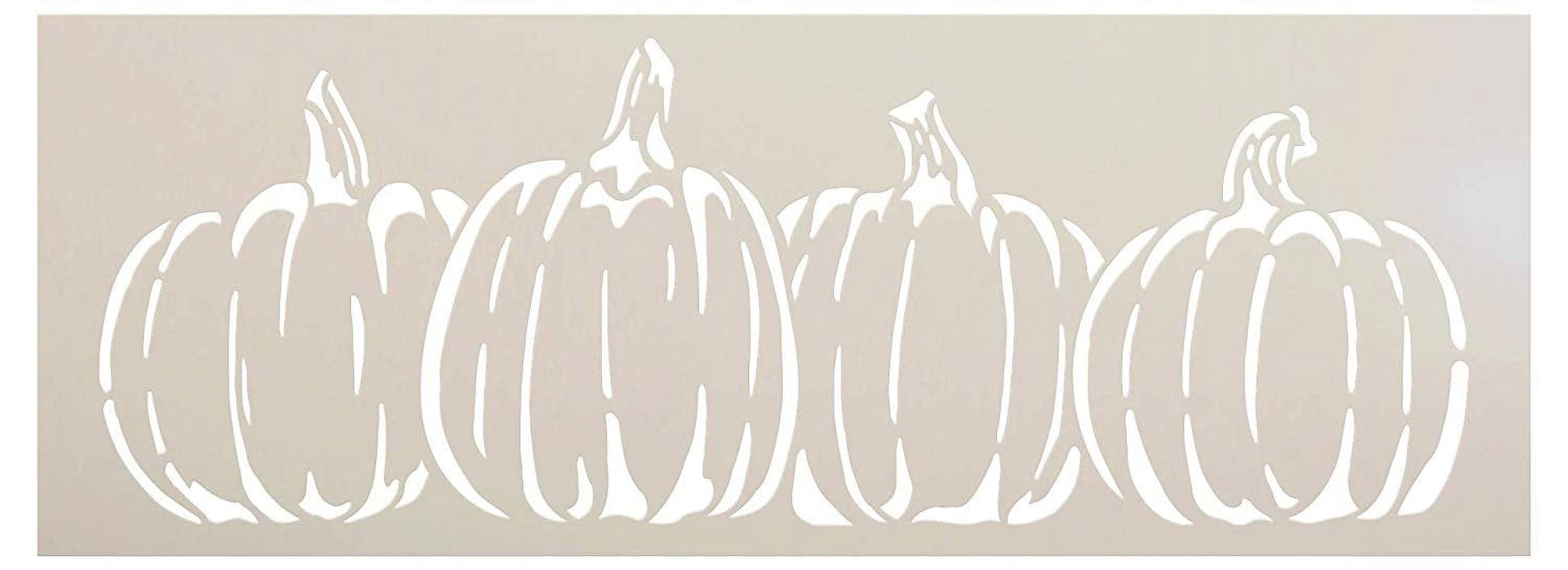 Pumpkins in A Row Stencil by StudioR12 DIY Simple Rustic Fall Seasonal ...