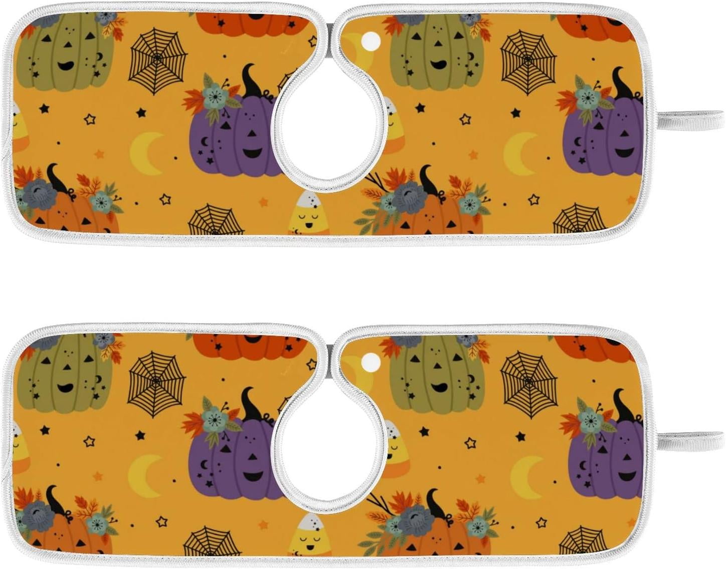 Pumpkins Spider Candy Corn Sink Splash Guard for Faucet 2 Packs Faucet ...