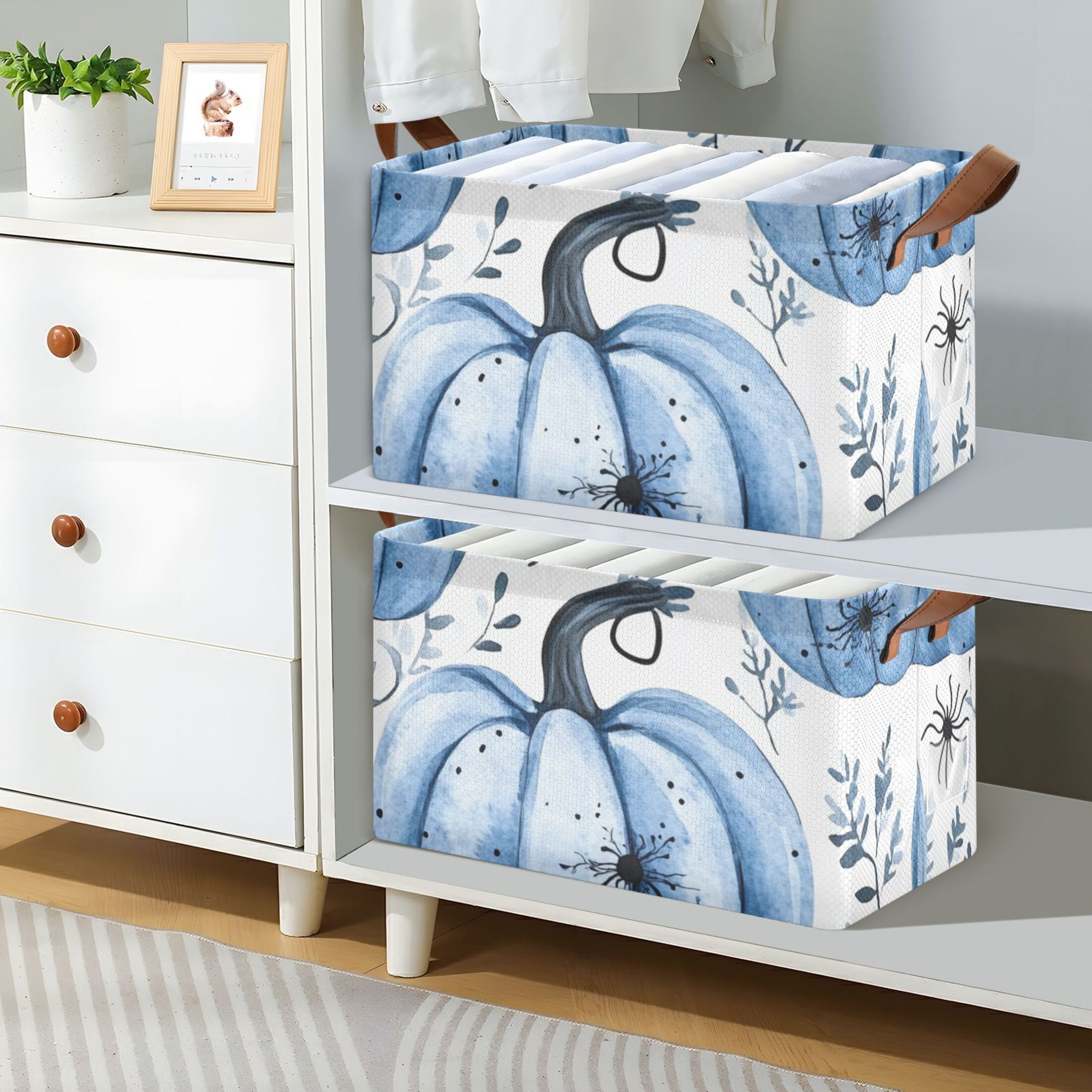 Pumpkins Spiders Foldable Storage Large Fabric Storage Baskets ...