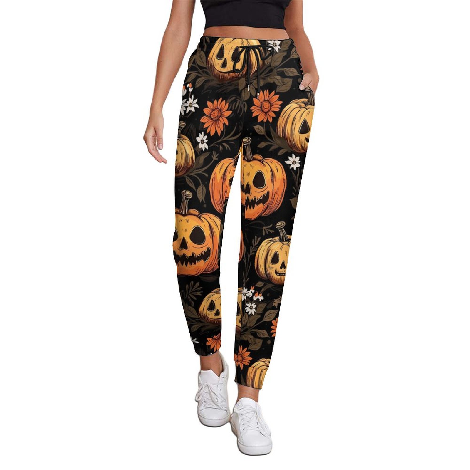 Pumpkins Spooky Jogger Pants Halloween Cute Kawaii Big Size Sweatpants ...