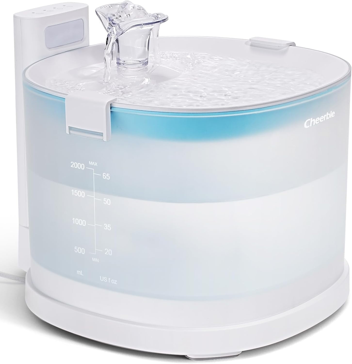 Pumpless Cat Water Fountain, 2L/67oz E1 Automatic Cat Water Dispenser ...