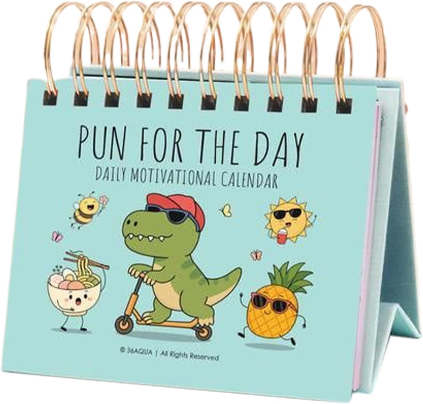 Pun for The day 2026 Calendar, Perpetual Motivational Planer 5x6 Inch ...