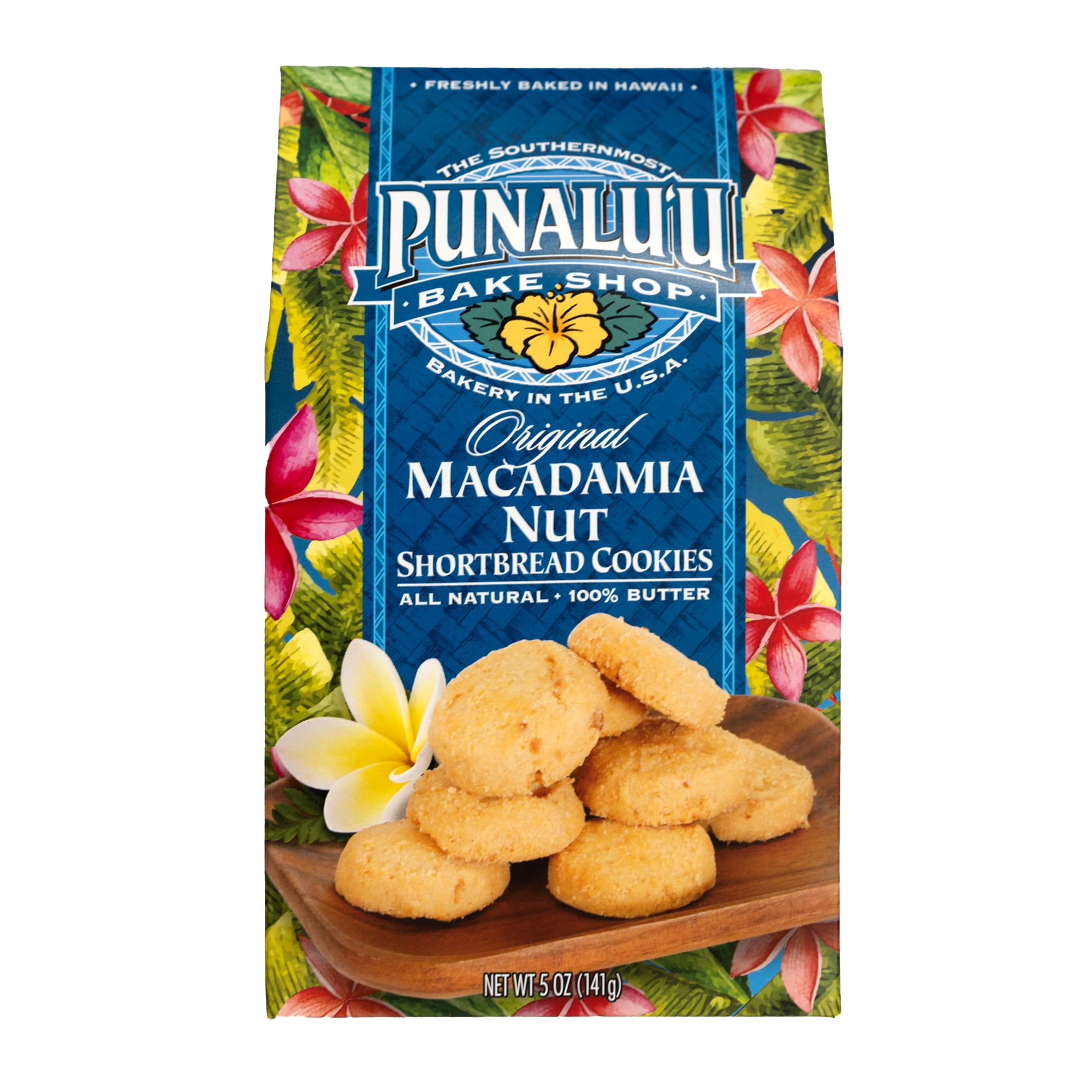 Punalu'u Bake Shop Original Macadamia Nut Shortbread Cookies - Walmart.com