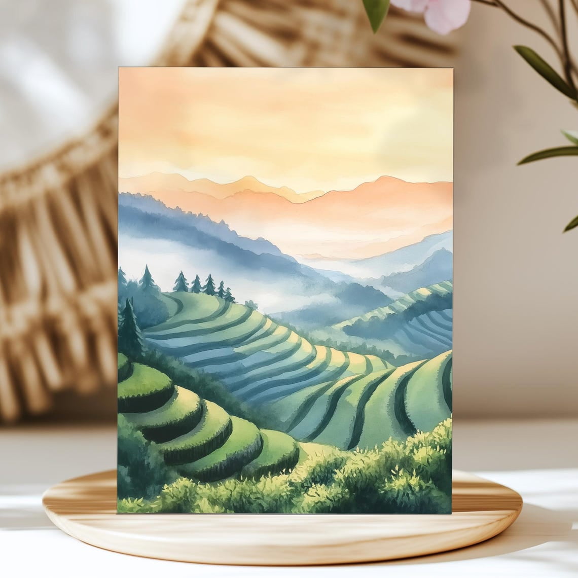 Puncak Highlands Print, Indonesia Wall Art, Indonesian Decor, Asia ...