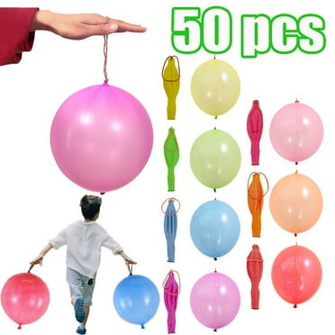 BINGLI 50Pcs Punch Balloons Neon Punching Balloon Heavy Duty Party ...