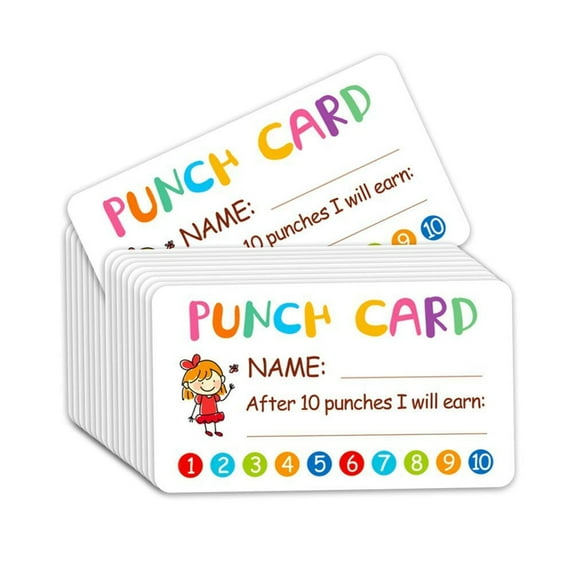 Punch Card 50pcs Incentive Card For Teacher Behavior For Kids ...