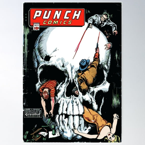 Punch Comics Poster Wall Art, Modern Wall Decor For Living Room Bedroom ...