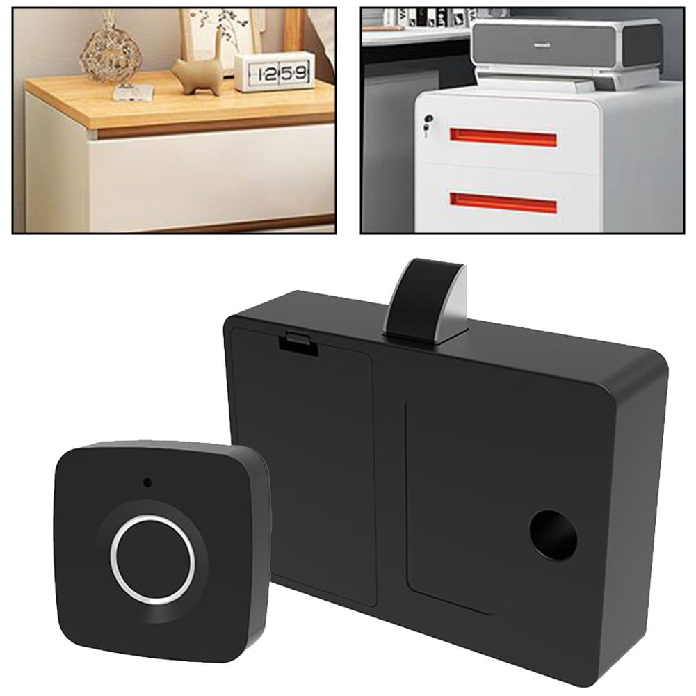 Punch-Free Fingerprint Drawer Lock Semi-Embedded Fingerprint Lock ...