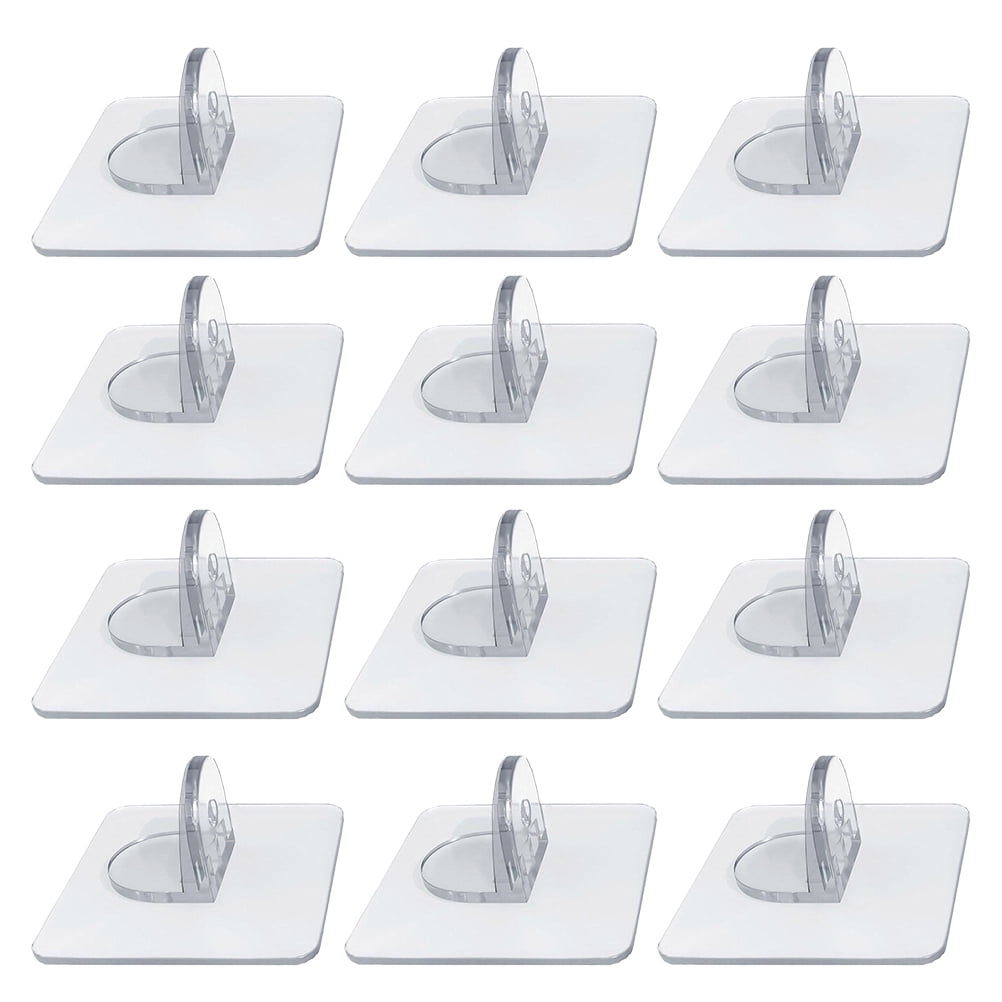 Punch Free Shelf Support Peg: 12pcs Self Adhesive Shelves Clips for ...