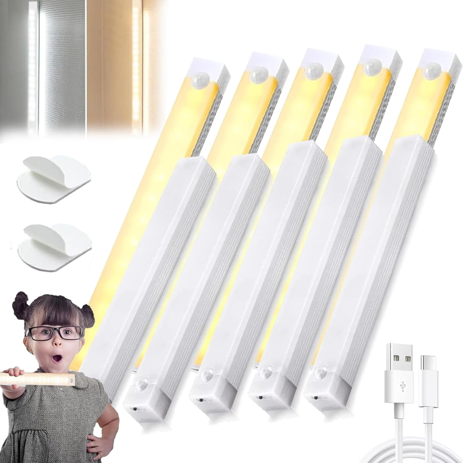 Punch-Free Smart Sensor Magnetic Rechargeable LED Lights, 2025 Motion ...