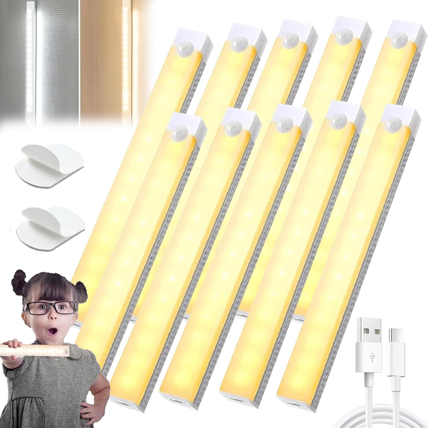 Punch-Free Smart Sensor Magnetic Rechargeable LED Lights, 2025 Motion ...