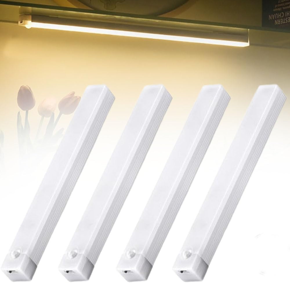 Punch-Free Smart Sensor Magnetic Rechargeable LED Lights, Under Cabinet ...