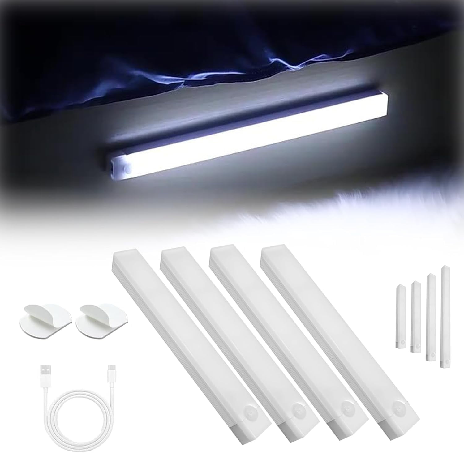 Punch-Free Smart Sensor Magnetic Rechargeable LED Lights, Motion Sensor ...