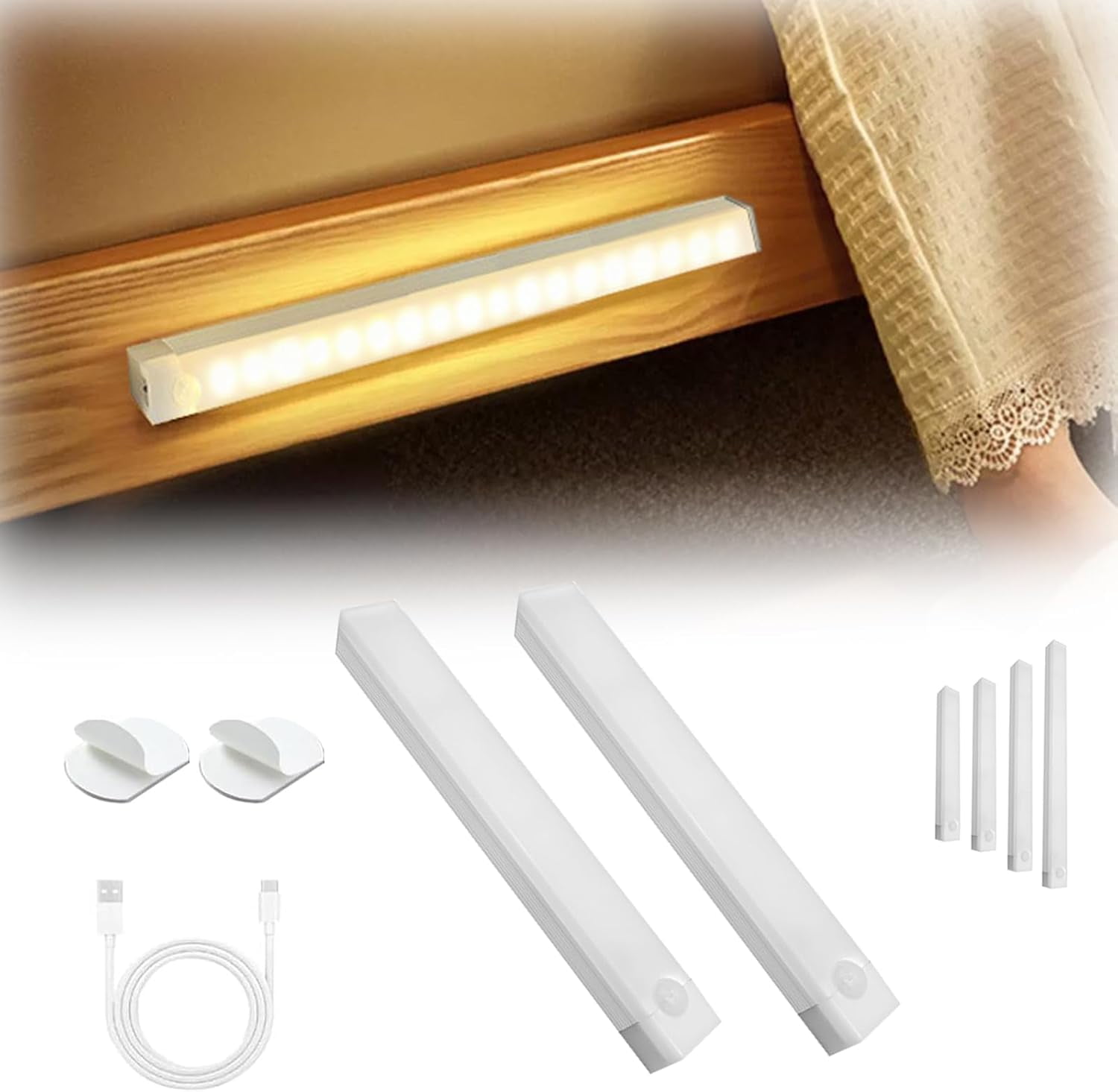 Punch-Free Smart Sensor Magnetic Rechargeable LED Lights, Motion Sensor ...