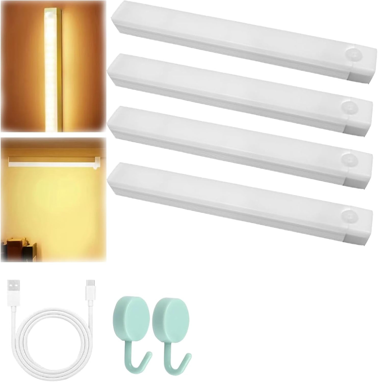 Punch-Free Smart Sensor Magnetic Rechargeable Led Lights, Rechargeable ...