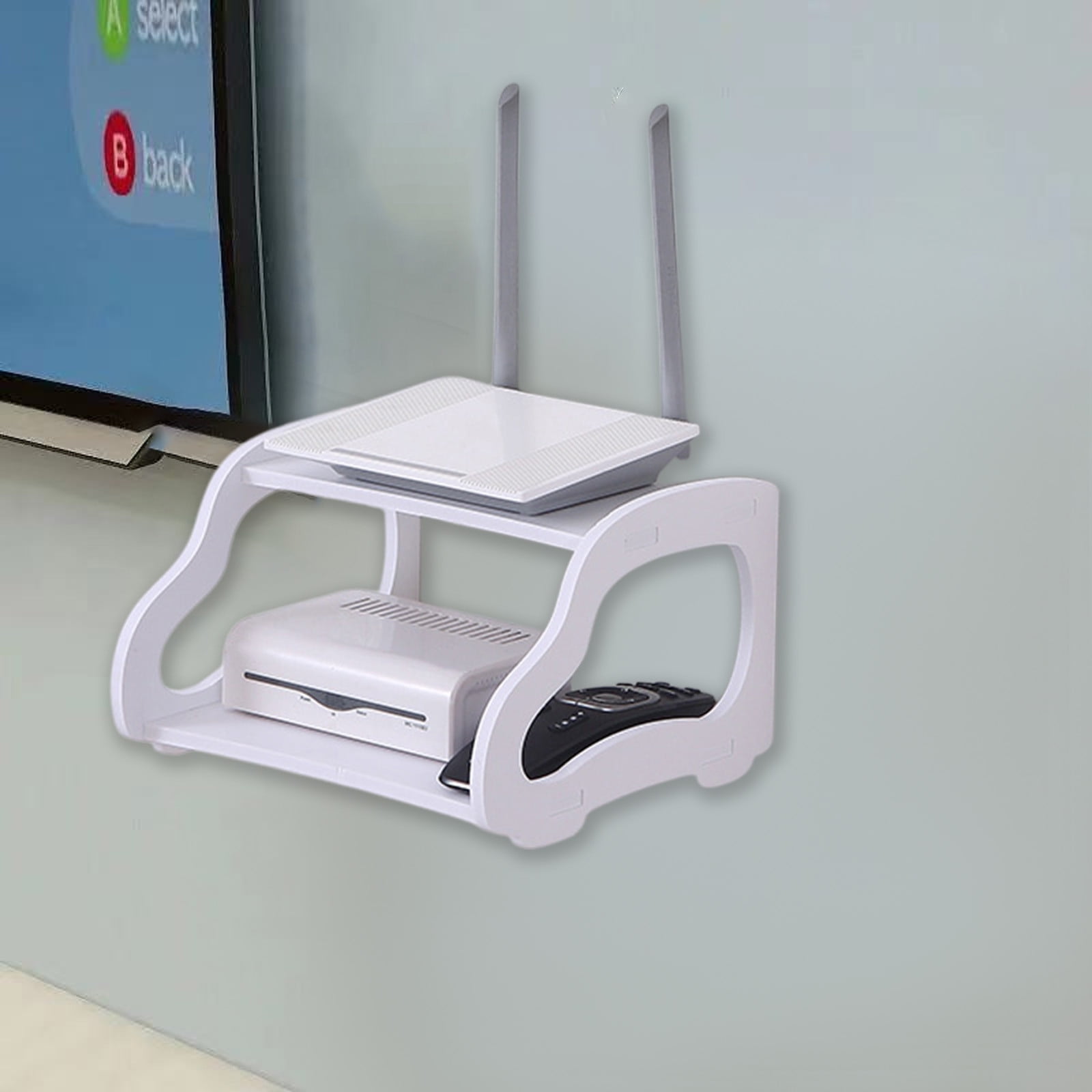 Punch Free Television Set Top Box Rack Suitable For Wall Mounted Living ...