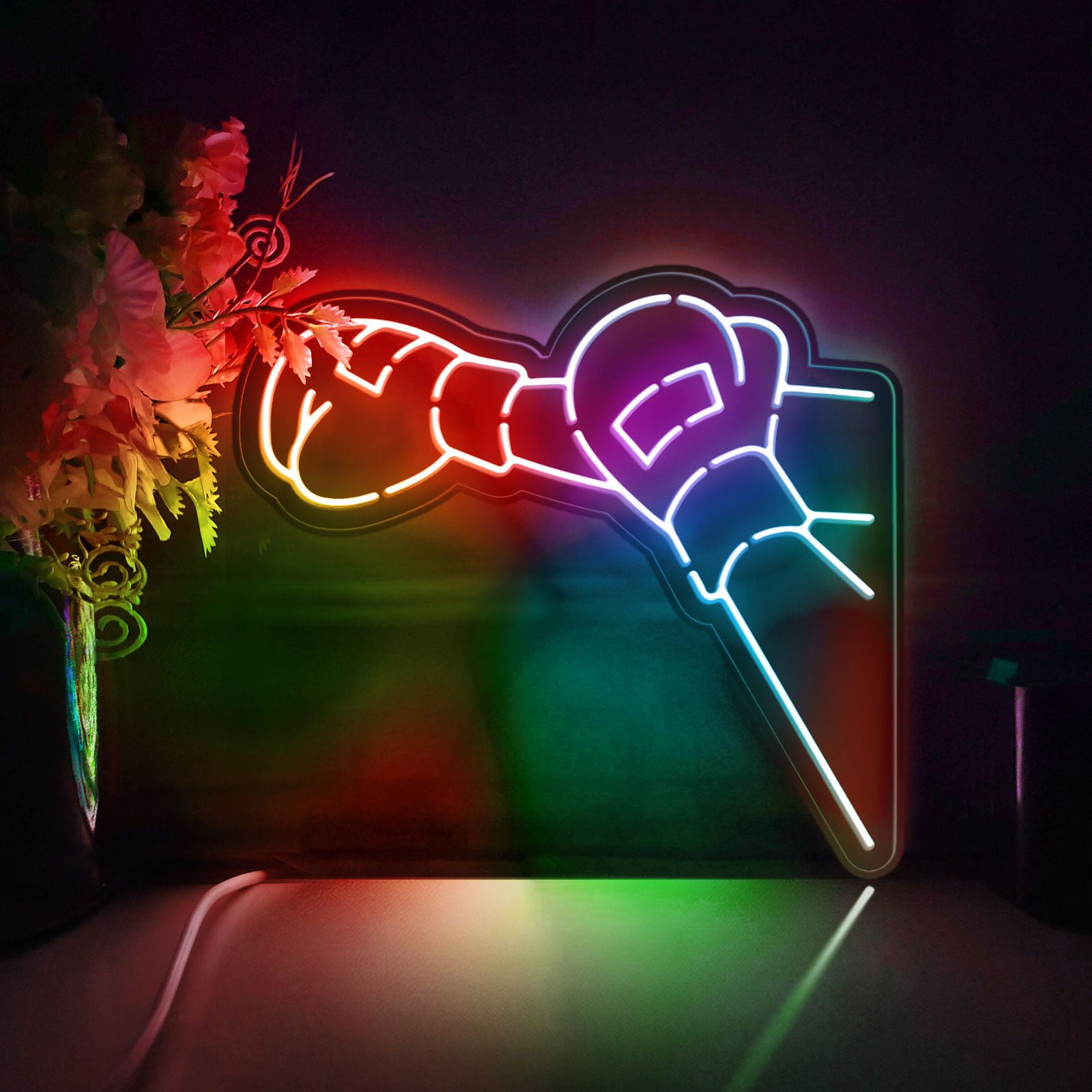 Punch Led Light Box, Dimmable Neon-Like Light Signs USB Power for Wall ...