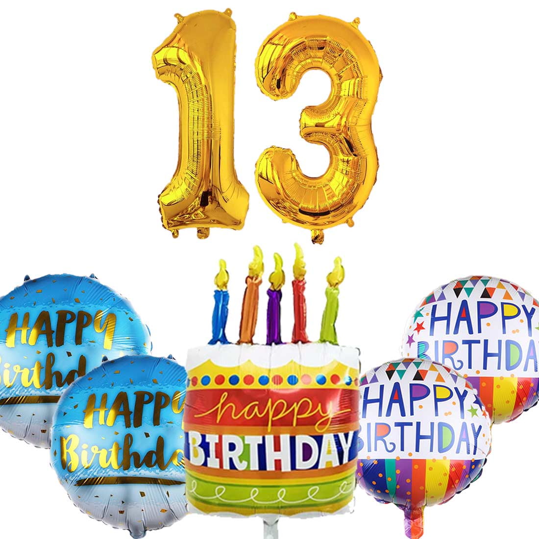 Punch Man Balloons Party Supplies 13th Big Number Decorations Decor Kit ...