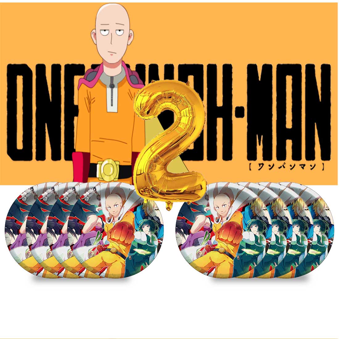 Punch Man Balloons Party Supplies 2nd Decor Tableware Birthday Cake ...